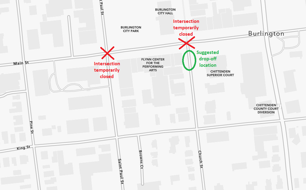 Flynn Center - Area, Directions, & Parking